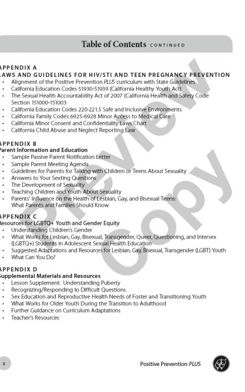 High School - Positive Prevention Plus