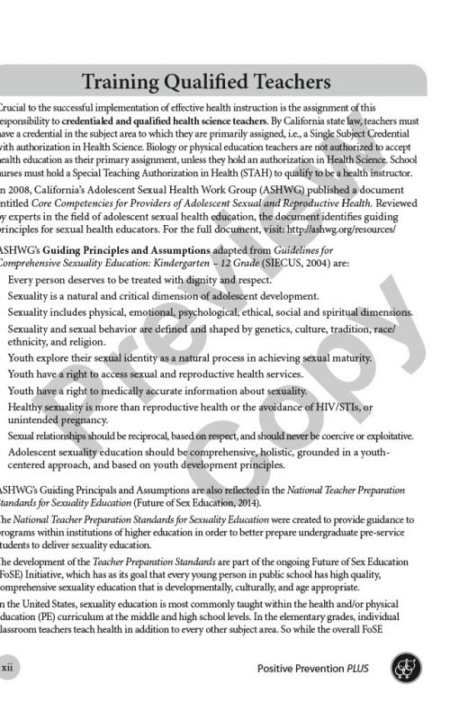 High School - Positive Prevention Plus