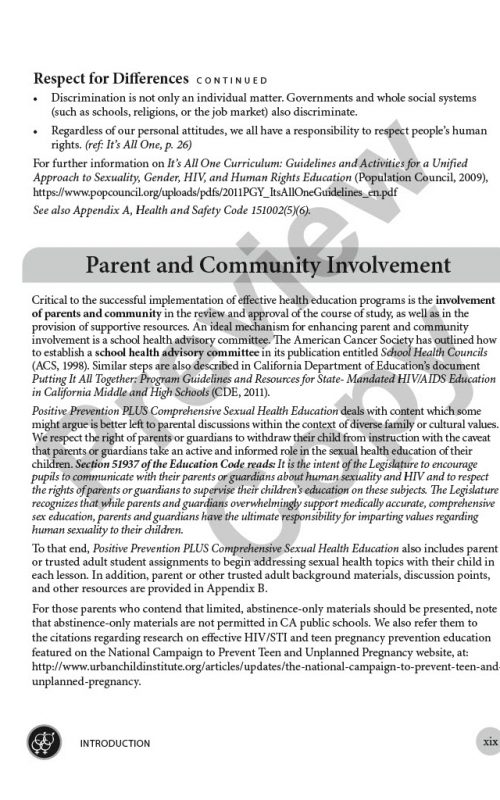 High School - Positive Prevention Plus